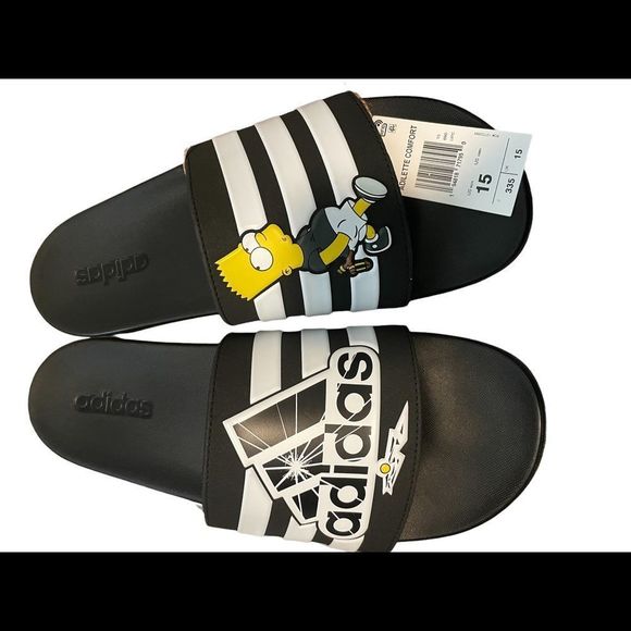adidas | Shoes | Adidasx Adilette Comfort The Simpsons Slidesbart ...